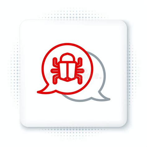 Line System Bug Concept Icon Isolated On White Background Code Bug Concept Bug In The System