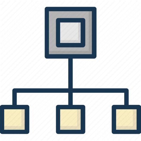 hierarchy network organization structure sitemap workflow icon