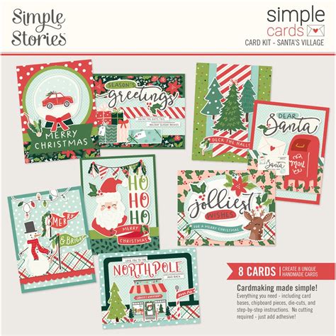 Simple Stories Simple Cards Card Kit Santas Village 810150773071