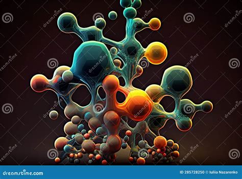 Structured Molecule Formation Ai Generated Stock Illustration Illustration Of Element