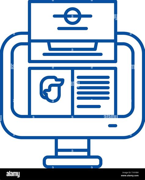 Unit Analysis Line Icon Concept Unit Analysis Flat Vector Symbol Sign