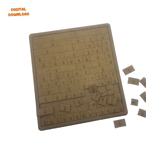 Fraction Svg Montessori Math Laser Cut Toys Homeschool Montessori