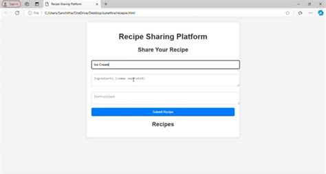 Sunethra R On Linkedin Webdevelopment Javascript Recipeplatform