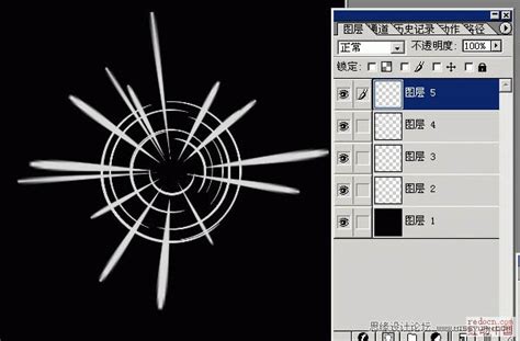 Photoshop使用滤镜制作绚丽的激光效果 Ps教程网