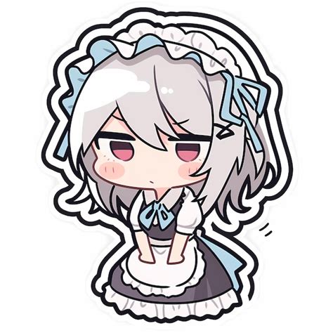 Premium Ai Image Minimal Japanese Kawaii Chibi Maid Girl Anime Vector