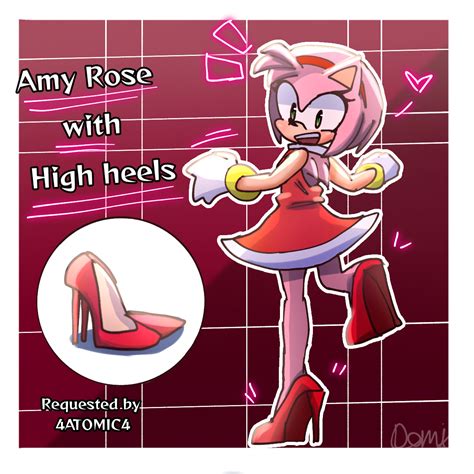 Amy Rose With Them High Heels By Dizzinessofwhat On Deviantart