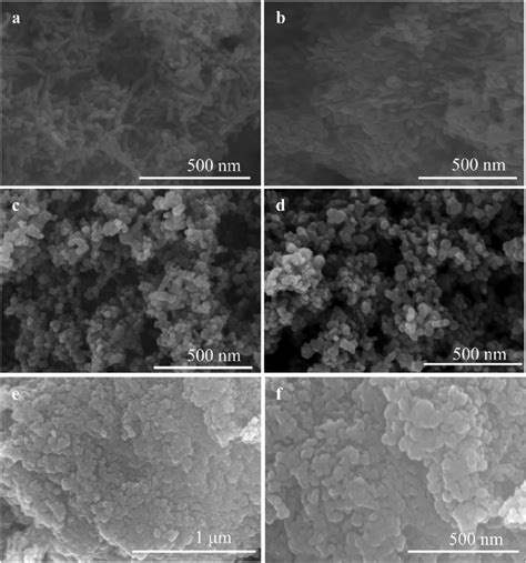 SEM Images Of A B Pure Fe 2 O 3 Nanorods C D Pure TiO 2 Download Scientific Diagram