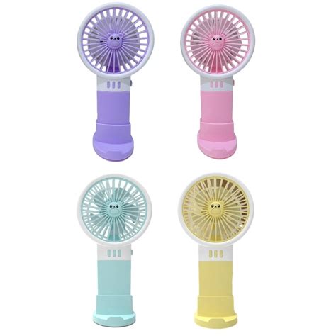 핸드헬드 선풍기 휴대폰 스탠드 포켓 2xaa 배터리 전원 사무실 또는 가정용 경량 책상 개인 티몬