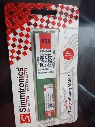 Dimm Simmtronics 8 Gb Ddr4 2666 Mhz Dekstop At Rs 2075 Piece In Delhi Id 25920626755