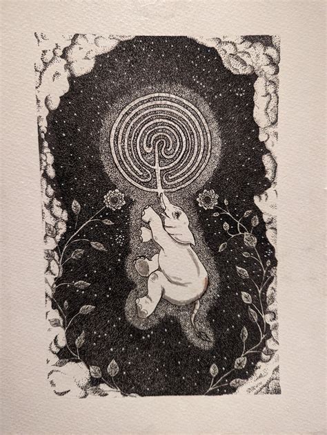 Lotsa Dots Pen And Ink R Illustration