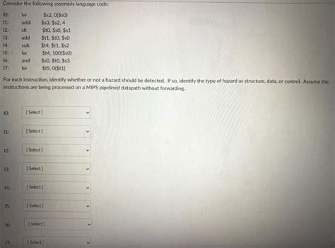 Consider The Following Assembly Language Code 10