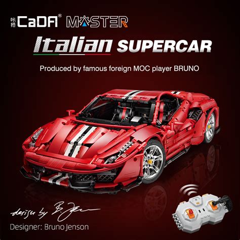 Cada™ C61043 Ferrari 488 Italian Super Car Brick Set Kazi Block