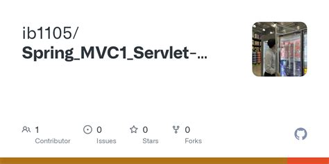 github ib1105 spring mvc1 servlet jsp mvc pattern