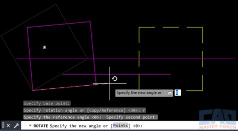 Autocad Rotate Command