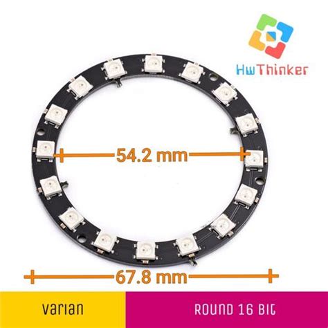 Jual Round LED RGB 16bit 16 Bit WS2812 WS2812B 5050 Builtin Driver Neopixel Kota Surabaya