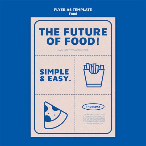 흑백 간단한 스타일의 패스트 푸드 레스토랑 수직 전단지 템플릿 무료 Psd 파일