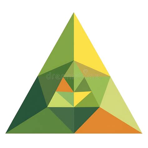3d Colorful Geometry Triangle Shape Isolated On A White Background