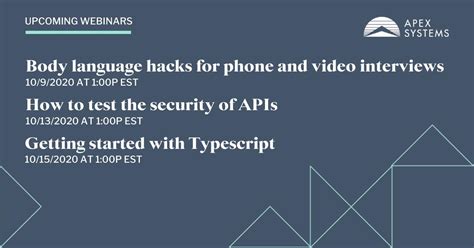 Apex Systems On Linkedin Programming Typescript Api Bodylanguage