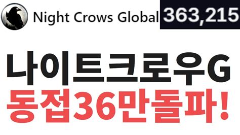 나이트 크로우 글로벌 동접자 36만명 돌파 만우절 쾌거 축하합니다202441 Youtube