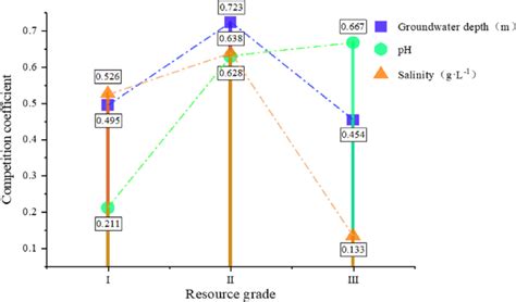 Response Of The Competition Coefficient To The Groundwater Gradient