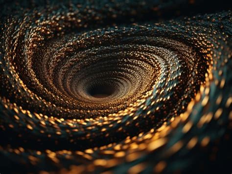 Premium Ai Image Colorful Swirling Radial Vortex Background Golden Particles And Sparkles