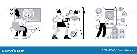 Digital Security Abstract Concept Vector Illustrations Stock Vector Illustration Of Cartoon