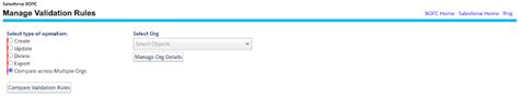 Compare Validation Rules In Salesforce Across Orgs Bofc