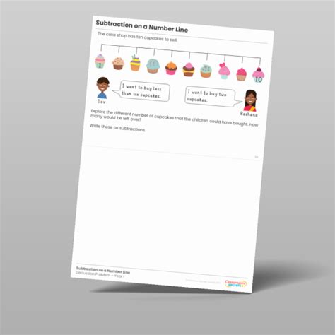 Year 1 Subtraction On A Number Line Discussion Problem 2 Resource Classroom Secrets