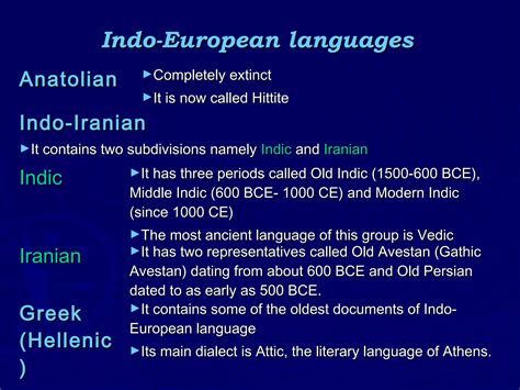 English As An Indo European Language Ppt