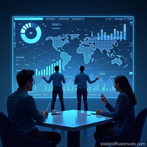Futuristic Data Dashboard With Interactive Analytics Stable Diffusion