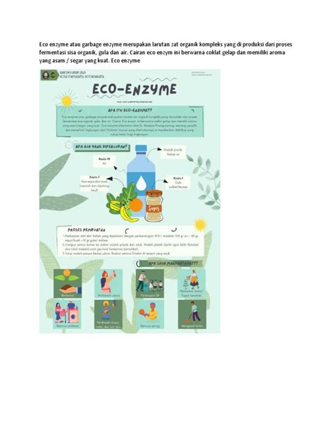 Eco Enzyme Atau Garbage Enzyme Merupakan Larutan Zat Organik Kompleks