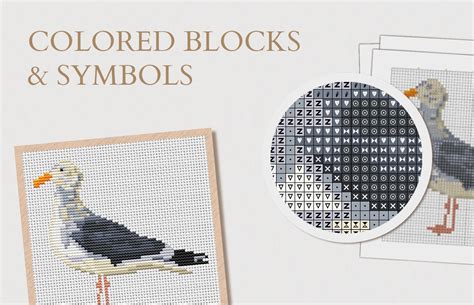 Ring Billed Gull Cross Stitch Pattern White Seabirds Sea Etsy