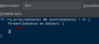 Phpstorm How To Get Variables To Appear In PHP Storm Live Templates