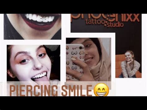 Пирсинг смайл 😁 прокол уздечки - YouTube
