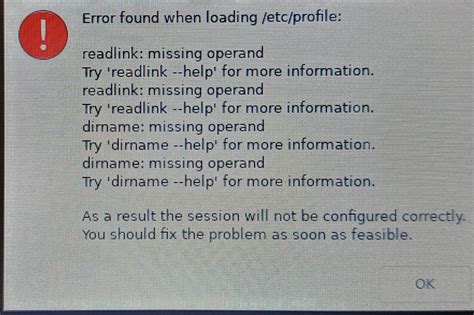 Command Line Error Found While Loading Etcprofile Ubuntu 2004