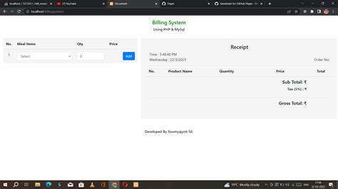 GitHub Soumya Billing System