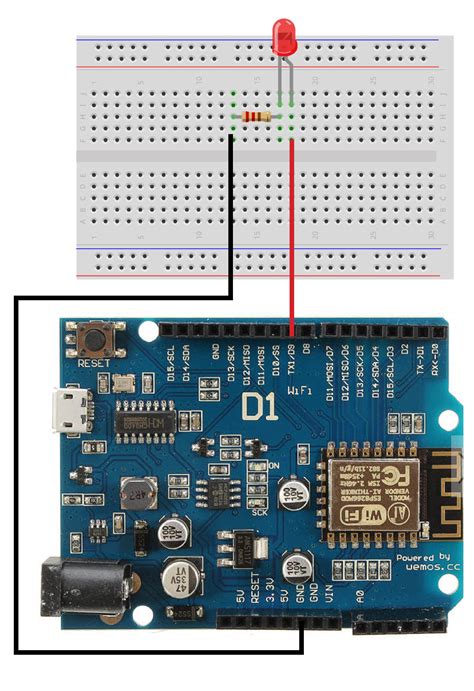 Blink Program På D1 Eller D1 Mini Board Min Arduino