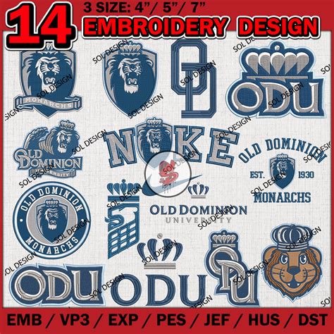 14 Old Dominion Monarchs Bundle Embroidery Files College Football