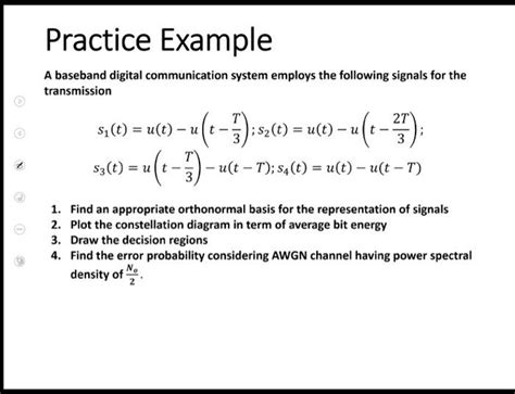 Solved Practice Example A Baseband Digital Communication