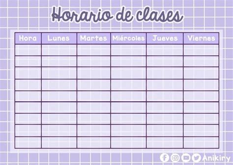 Horario De 9 Clases 😭😩 Plantilla Horario Escolar Horario De Clases Apuntes De Clase