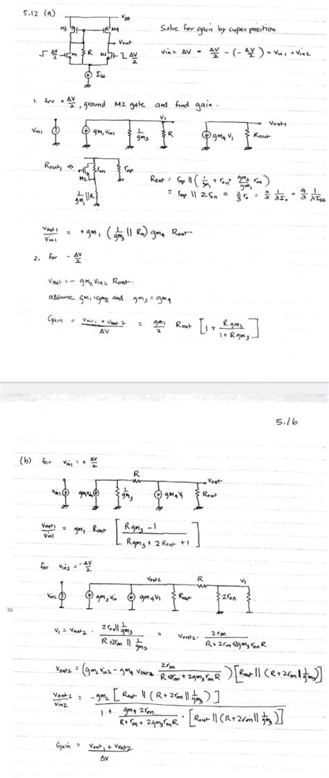 Operational Amplifier Voltage Gain Of Differential Amp With Active