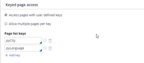 keyed page access we learn pega
