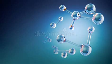Science Background With Molecula And Atom Model Abstract Molecular Structure Stock Illustration