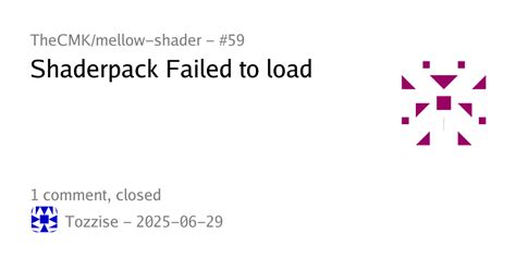 59 Shaderpack Failed To Load Thecmkmellow Shader