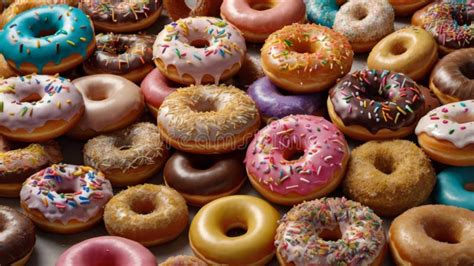 National Donut Day Banner Featuring A Variety Of Donuts With A Donut As