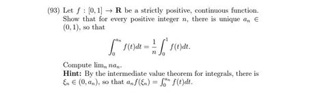 Solved 3 Let F 01 →r Be A Strictly Positive Continuous