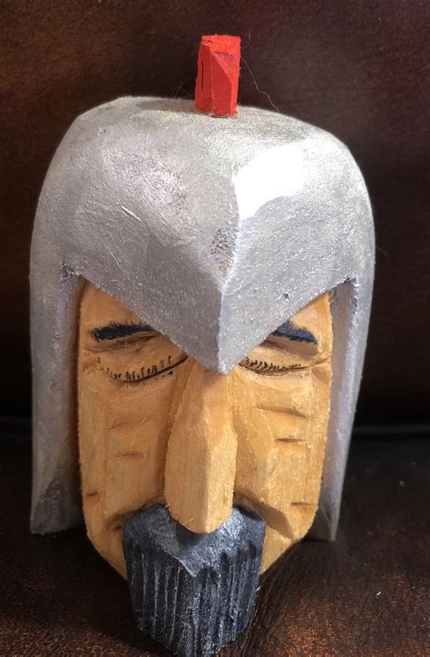 4” Hand Carved Good Night Knight” Wood Carving By Nc Artist Jd Prce