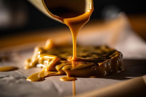 Premium Ai Image Flowing Golden Drops Cannabis Wax Extract Thc Live