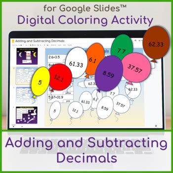 Adding And Subtracting Decimals Digital Coloring Activity Distance Learning