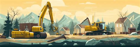 Generative Ai Isometric Snow Removal Transportation Stock Illustration